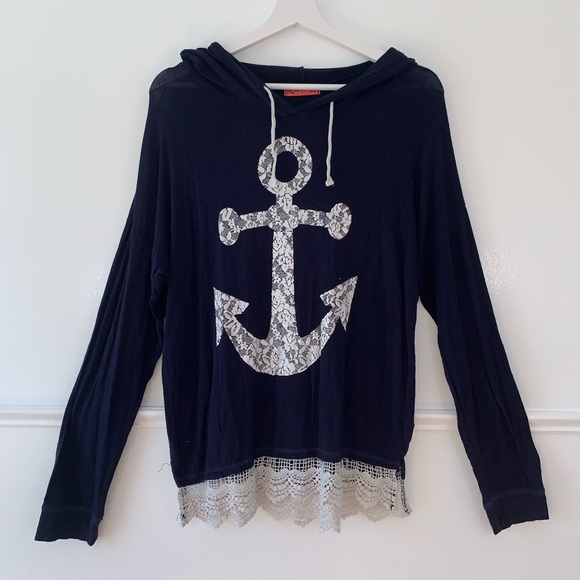 Spoiled | Tops | Spoiled Women Top Size L Long Sleeve Hoodie | Poshmark